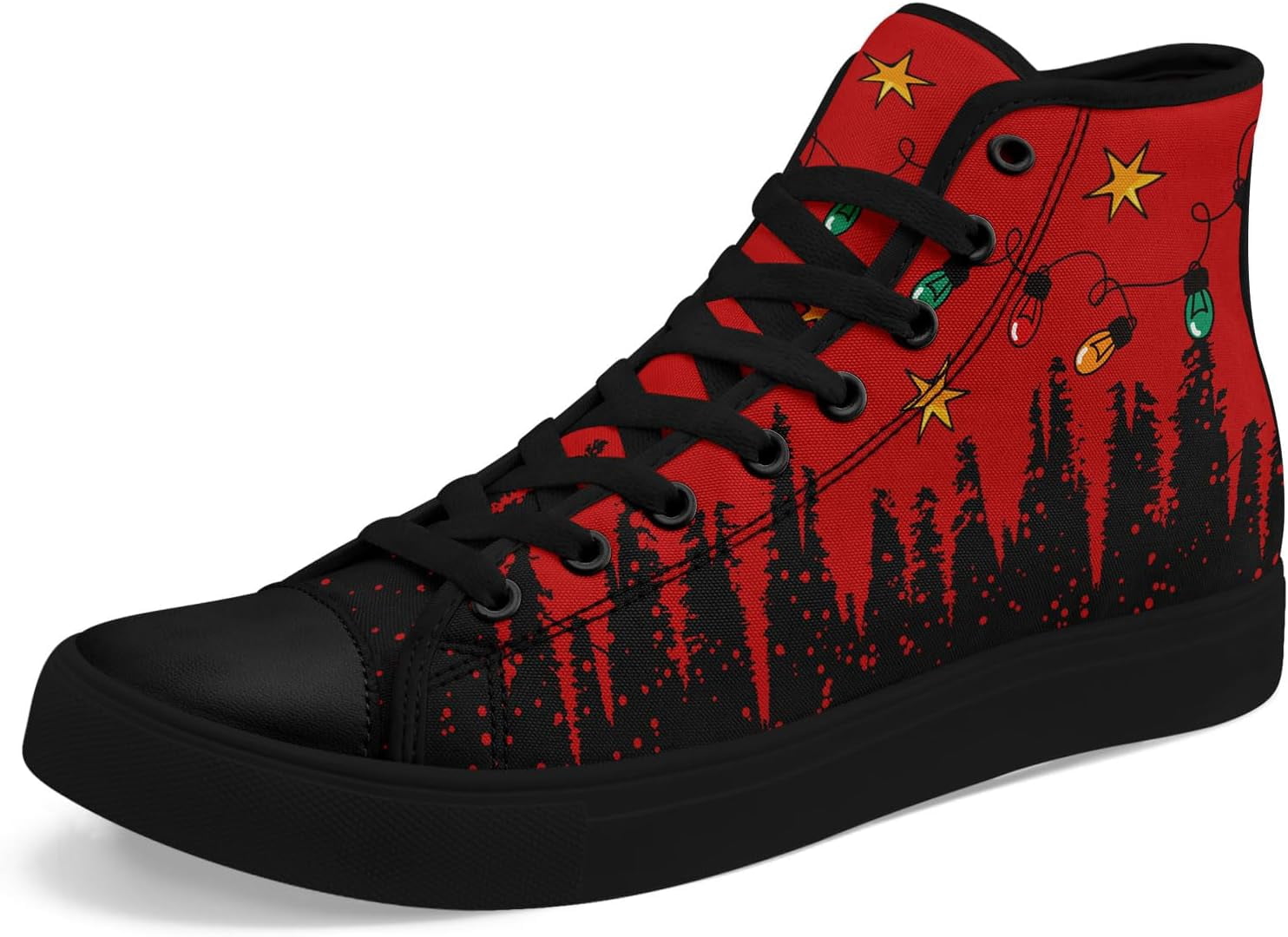 Coolcustomize Christmas High-Top Sneakers for Womens Girls,Holiday ...