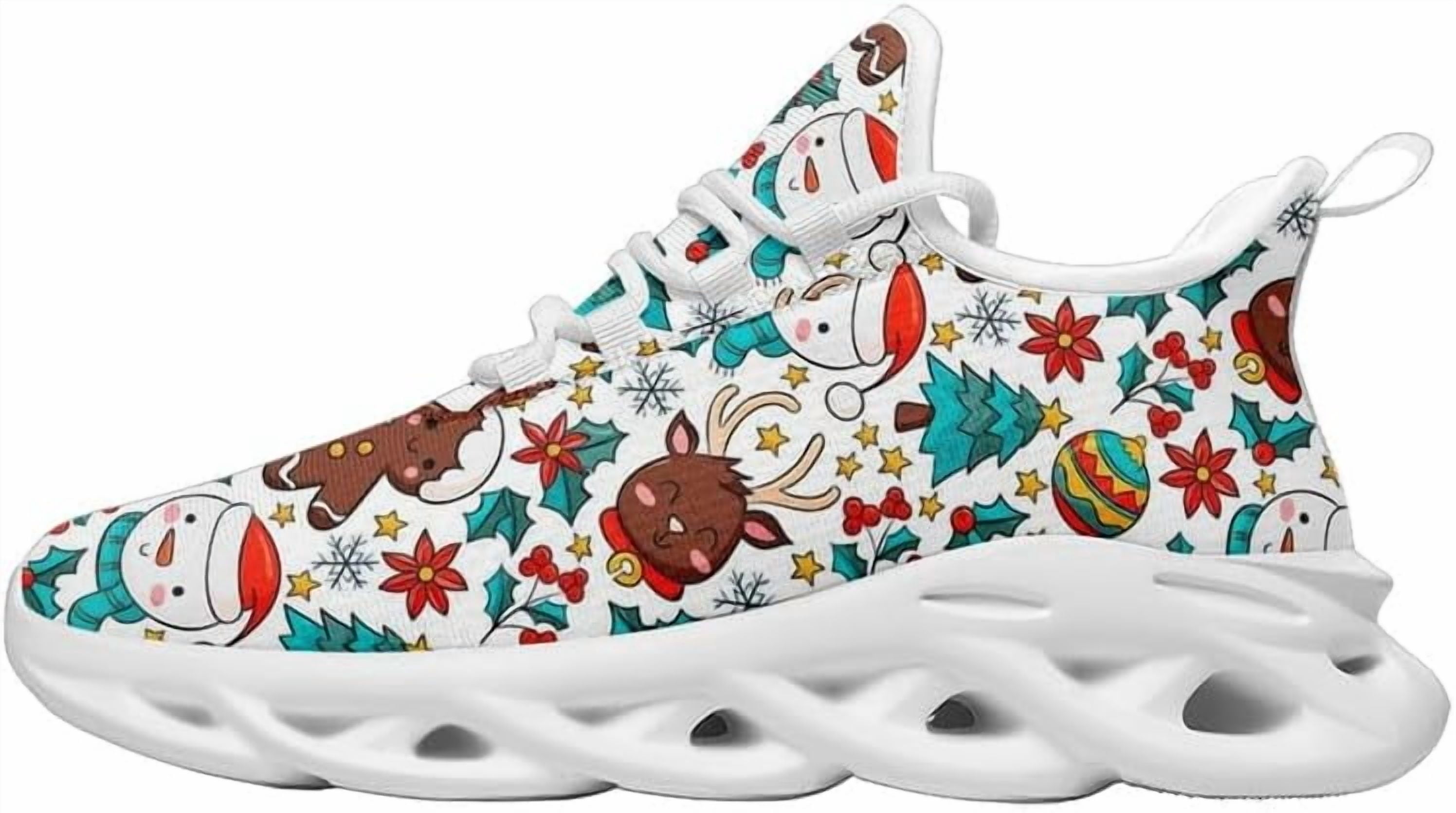 Coolcustomize Christmas Road Running Shoes for Men Women Cute Santa ...