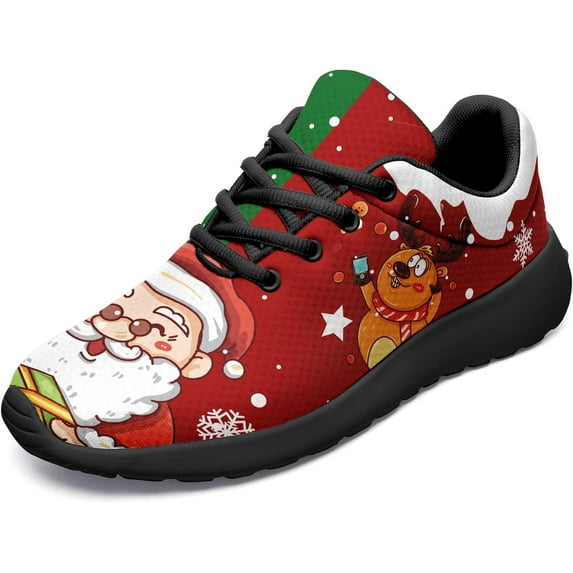 Coolcustomize Custom Christmas Walking Sneakers, Snowman Design ...