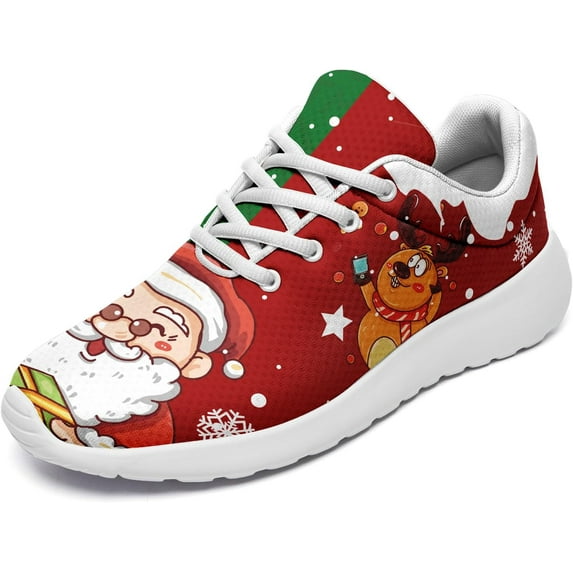 Coolcustomize Custom Christmas Walking Sneakers, Snowman Design ...