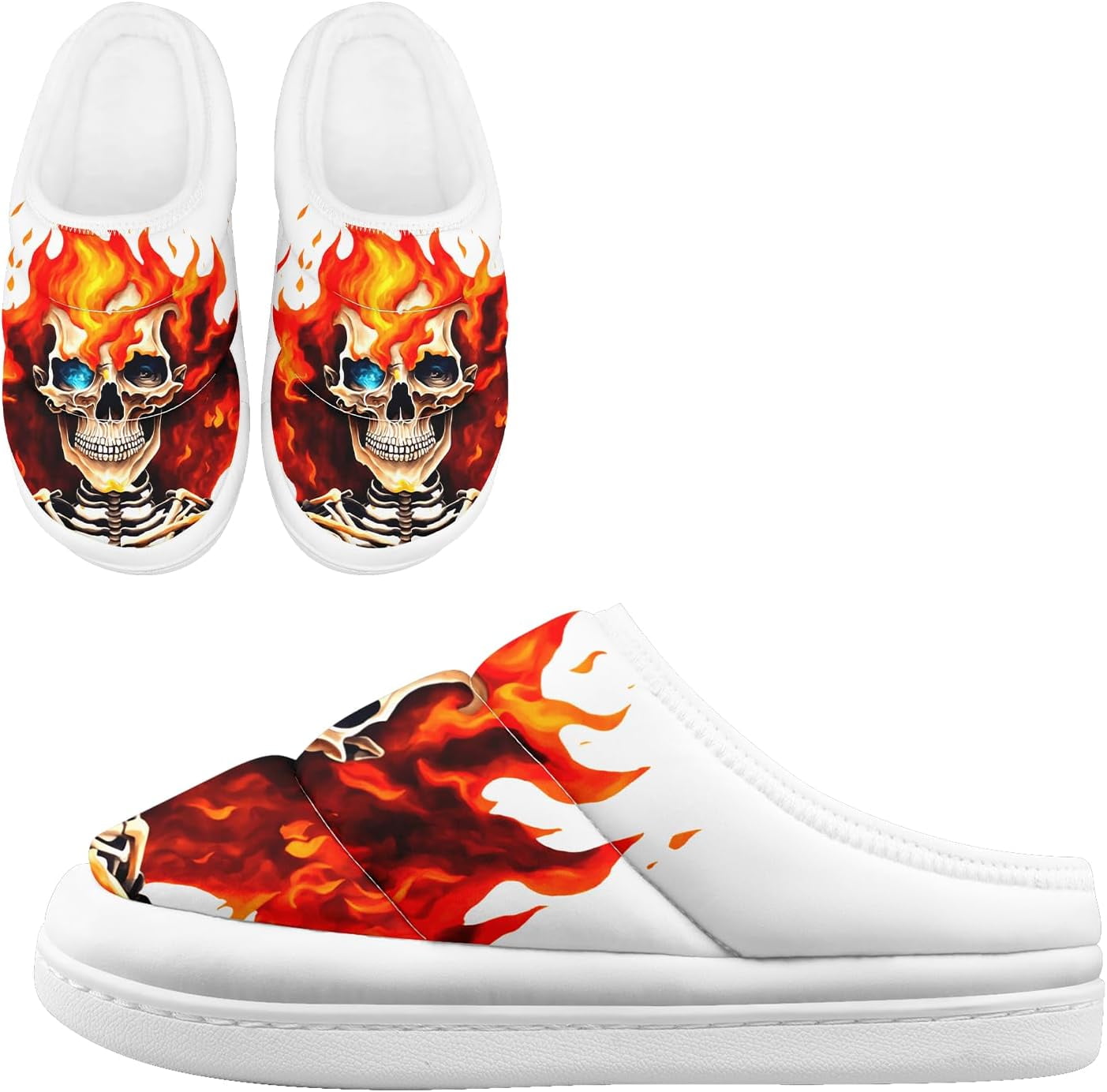 Coolcustomize Gothic Animal Print Fuzzy Slippers For Women Men Soft ...