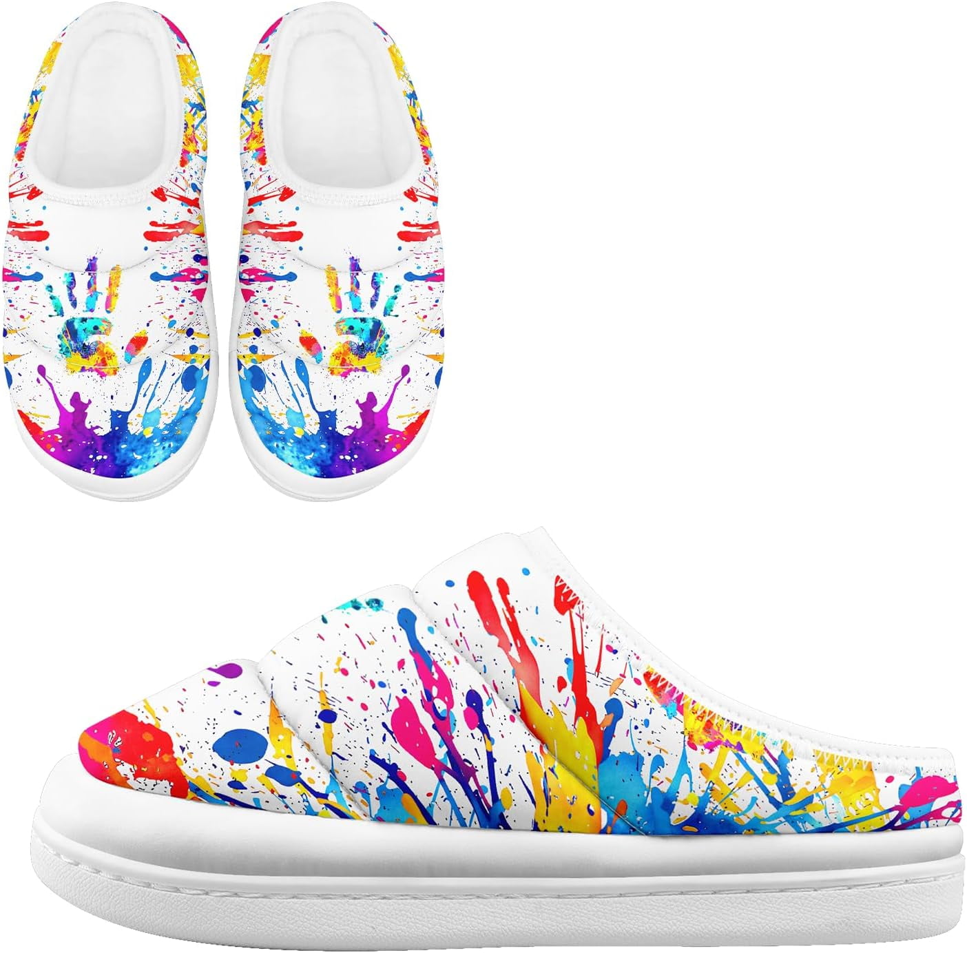 Coolcustomize Gothic Animal Print Fuzzy Slippers For Women Men Soft ...