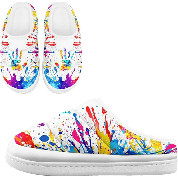 Coolcustomize Gothic Animal Print Fuzzy Slippers For Women Men Soft ...