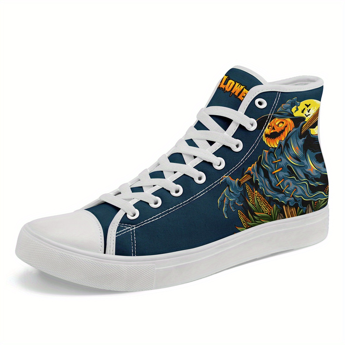 Coolcustomize Halloween Men's Spooky Scarecrow Print High Top Sneakers ...