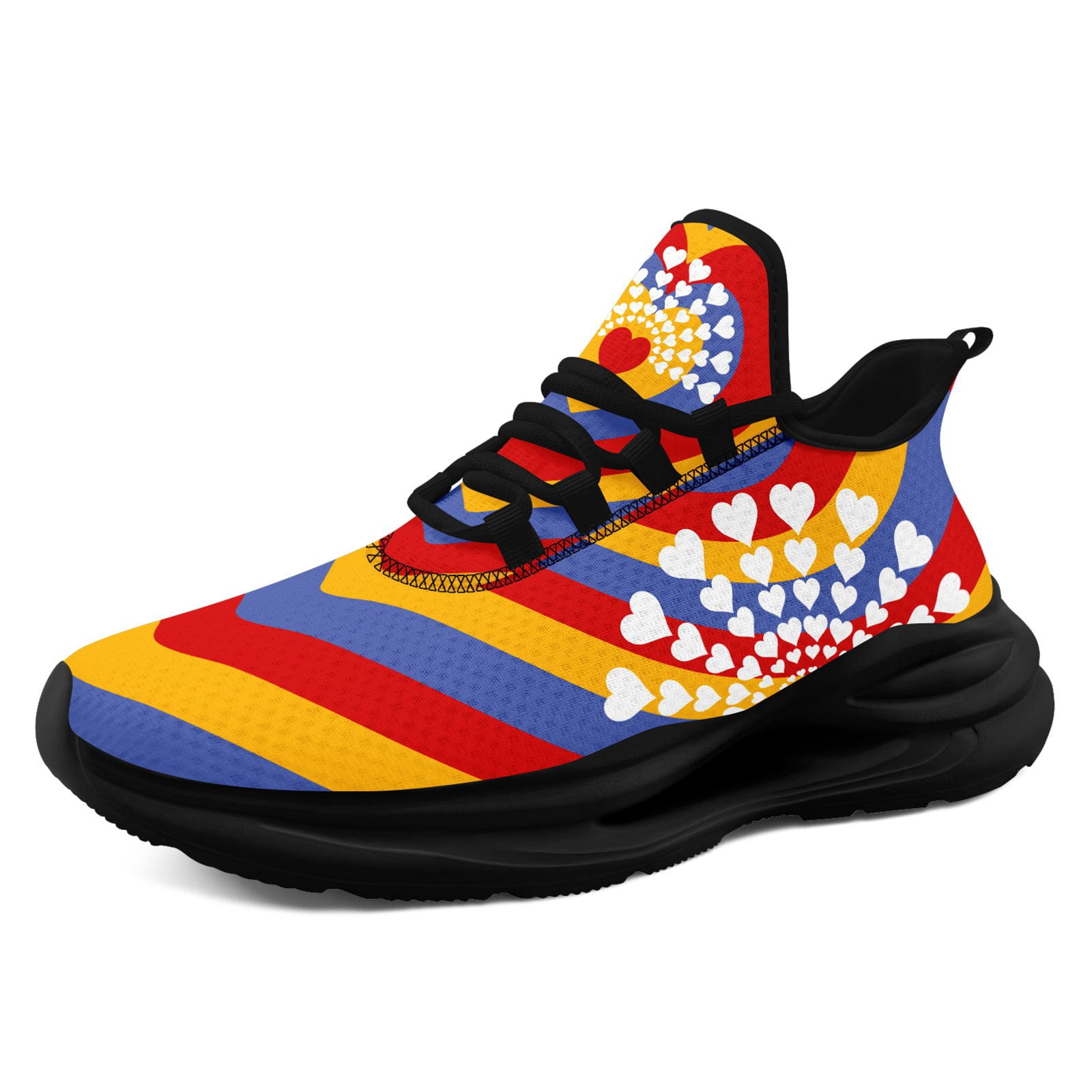 Coolcustomize Lightweight Colorful Pride Heart Running Shoes for Women ...
