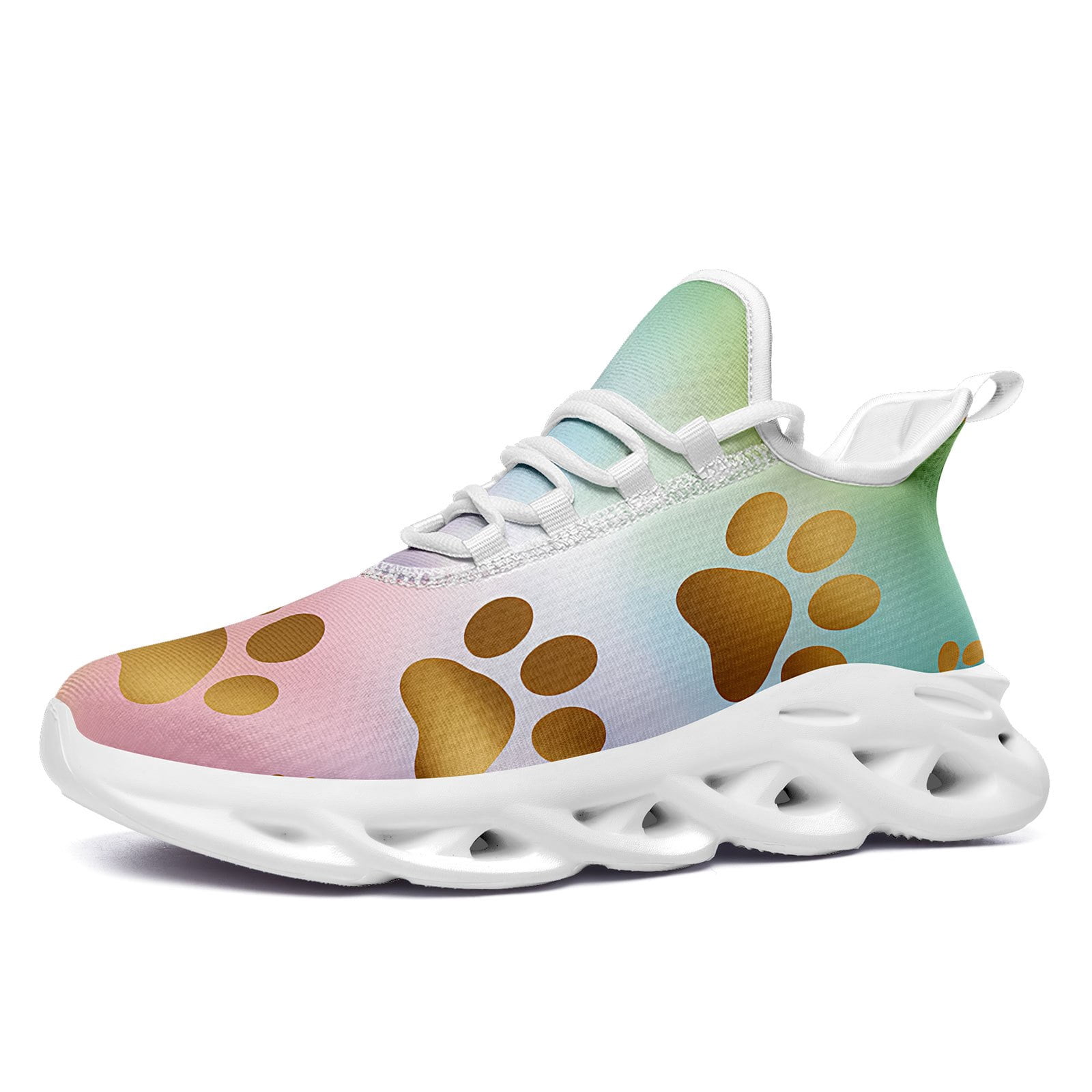 Coolcustomize Lightweight Running Shoes for Women, Gradient Pink-Blue ...