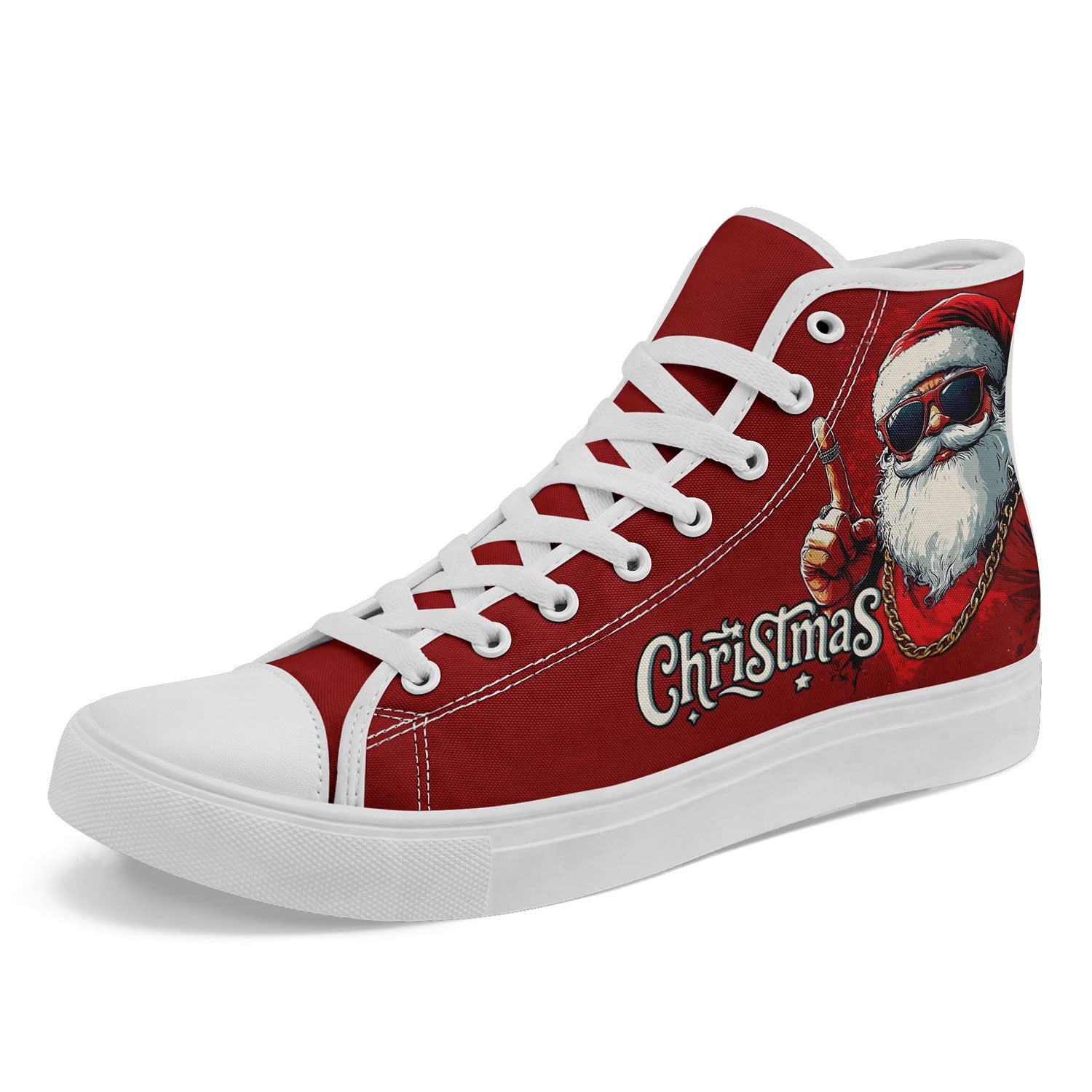 Coolcustomize Men's Christmas Sneakers - Lightweight High-Top Shoes ...