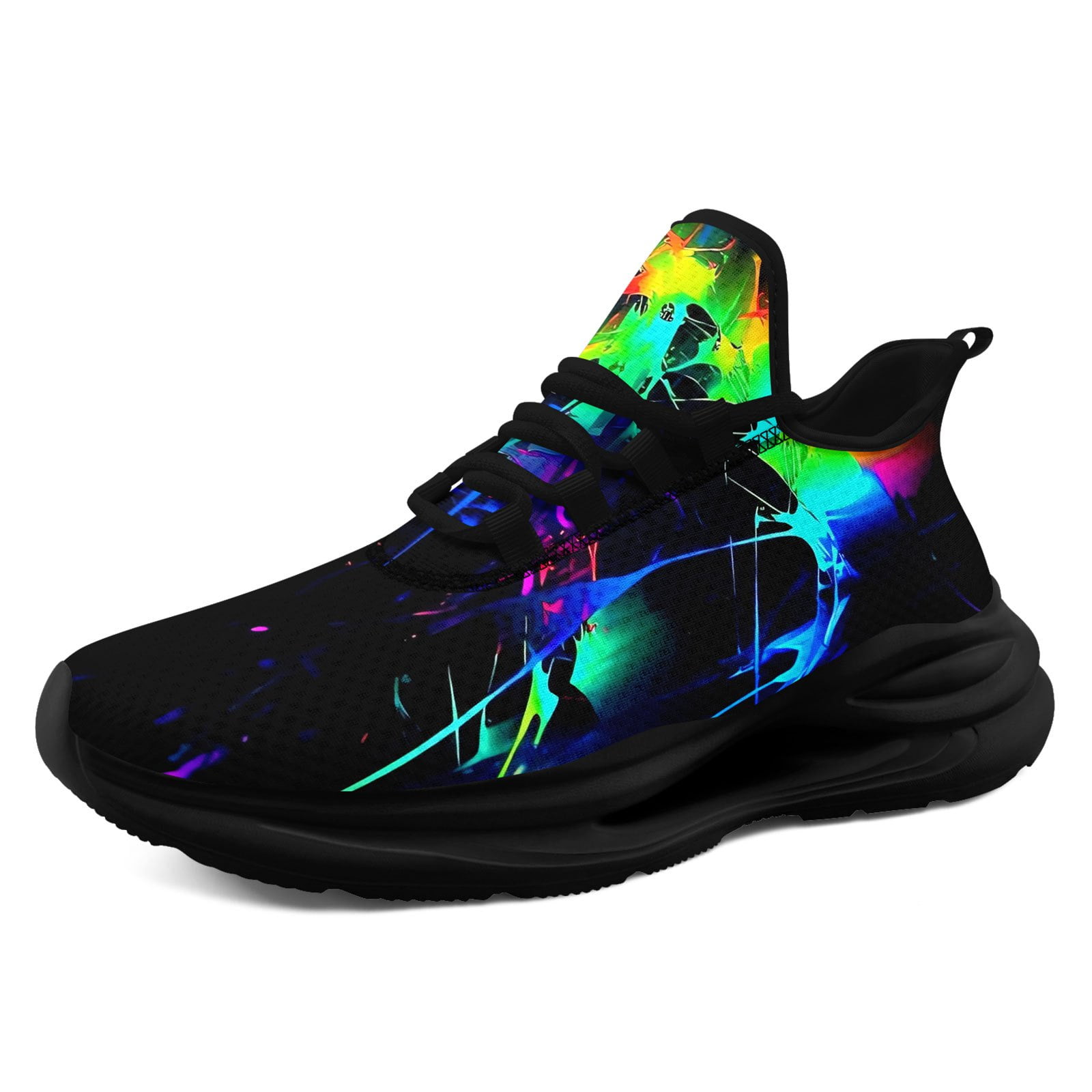 Coolcustomize Men's Color Splash Design Running Shoes | Lightweight Comfortable Footwear with ...