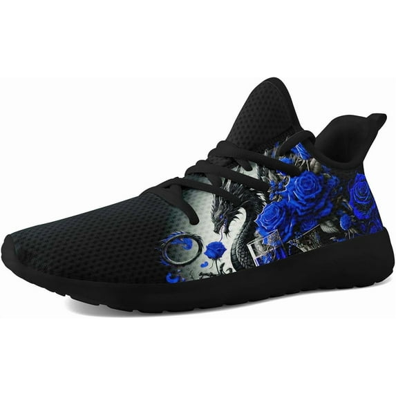 Coolcustomize Men's Dragon Sneakers – Lightweight Running Shoes Punk ...