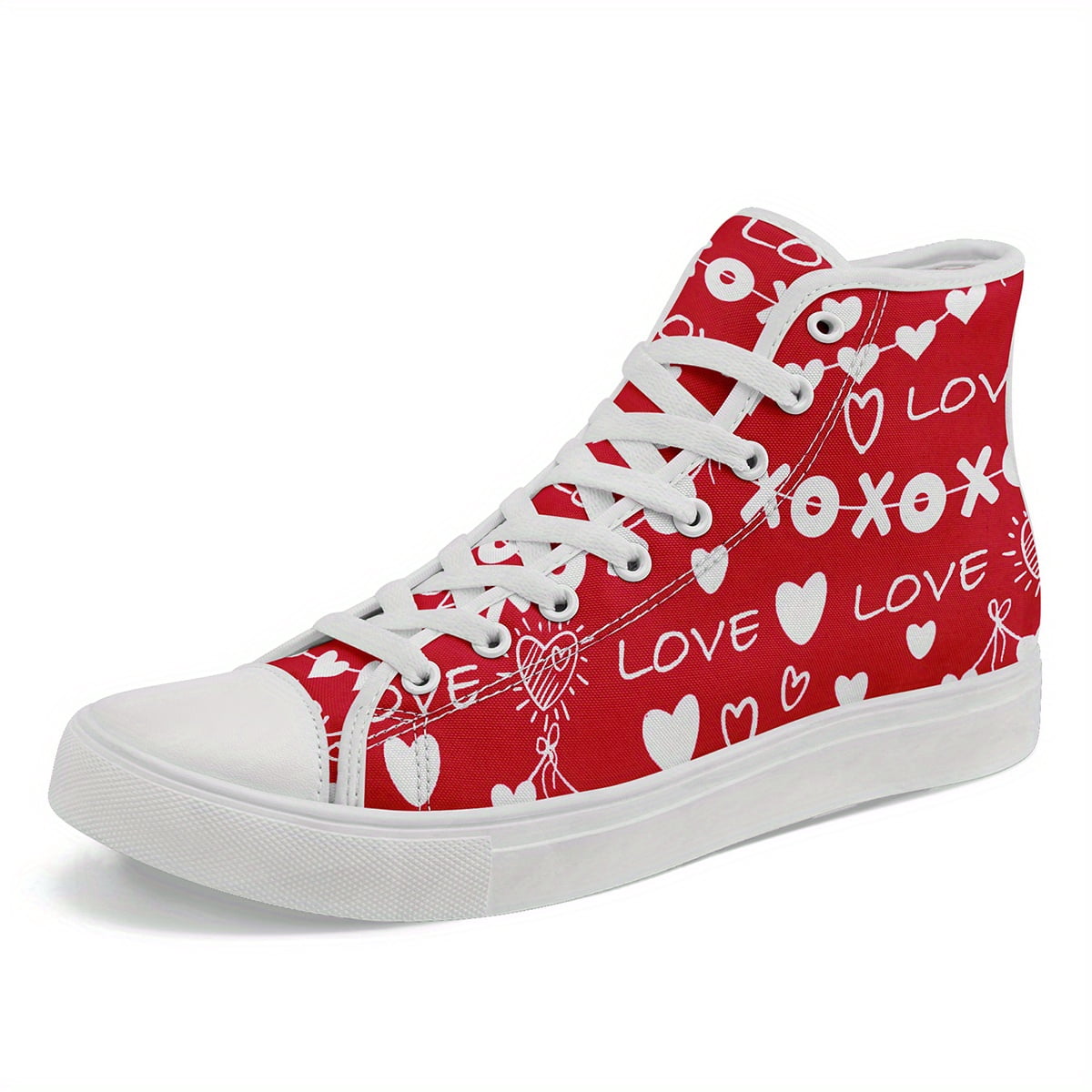 Coolcustomize Men's Fashion Casual Shoes, Heart Design High-Top ...