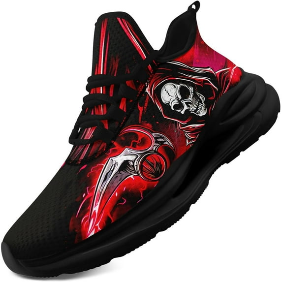 Coolcustomize Men's Funky Graffiti Sneakers Splash Mesh Athletic Tennis ...