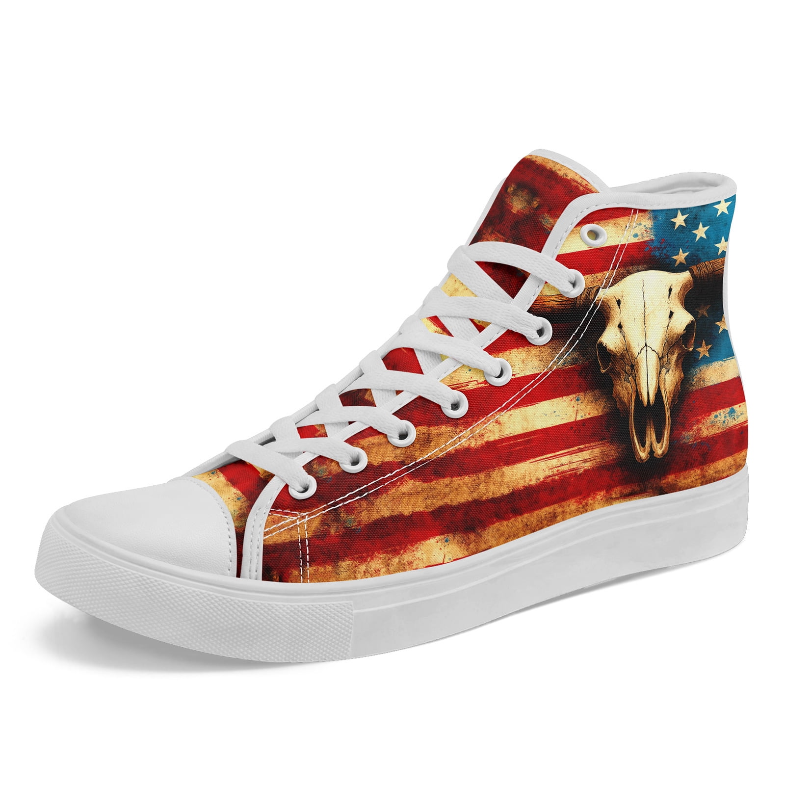 Coolcustomize Men's Gothic Punk High-Top Sneakers - American Flag ...