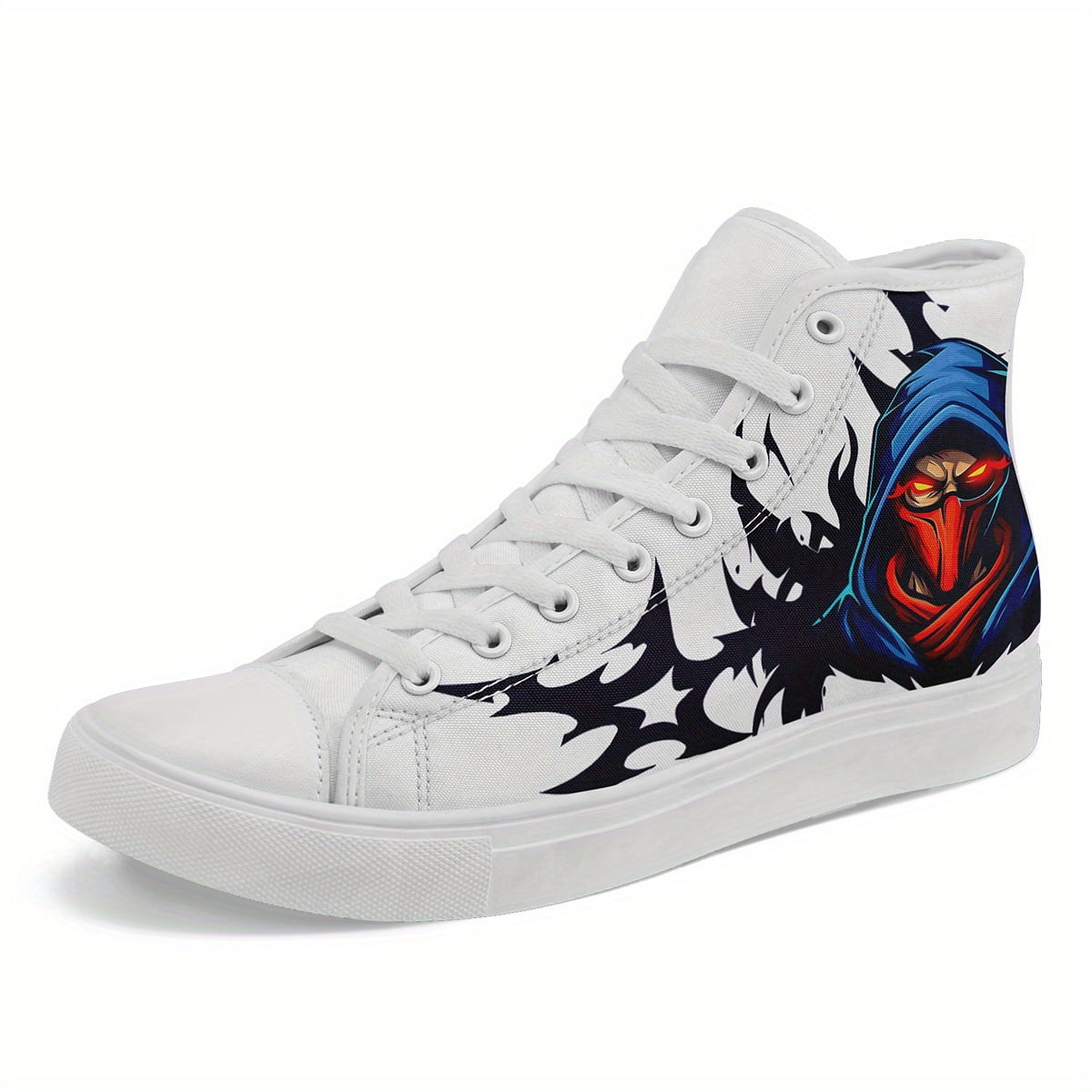 Coolcustomize Men's Gothic Punk Sneakers, High-top Lace-Up Shoes with ...