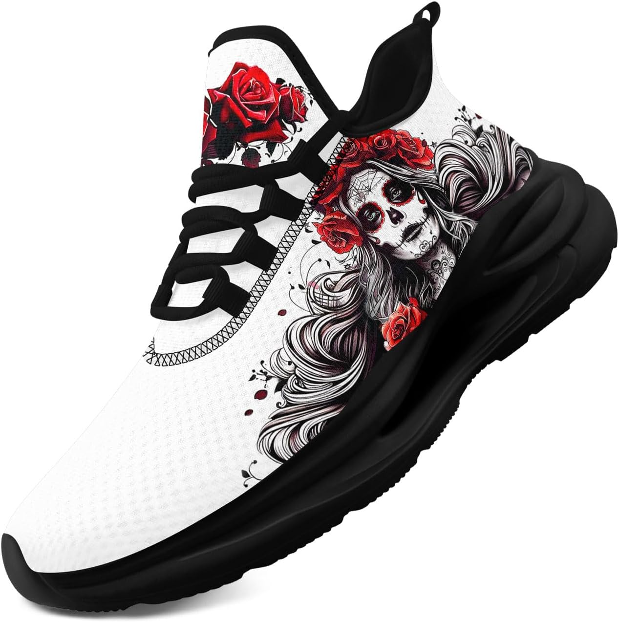 Coolcustomize Men's Gothic Running Shoes Skull Punk Cool Sneakers Women ...