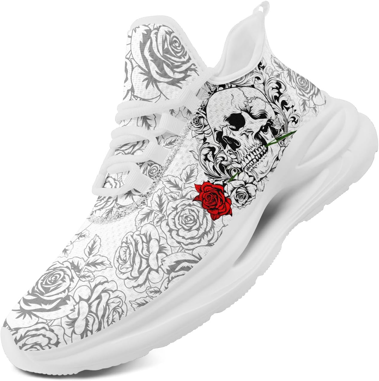 Coolcustomize Men's Gothic Running Shoes Skull Punk Cool Sneakers Women ...