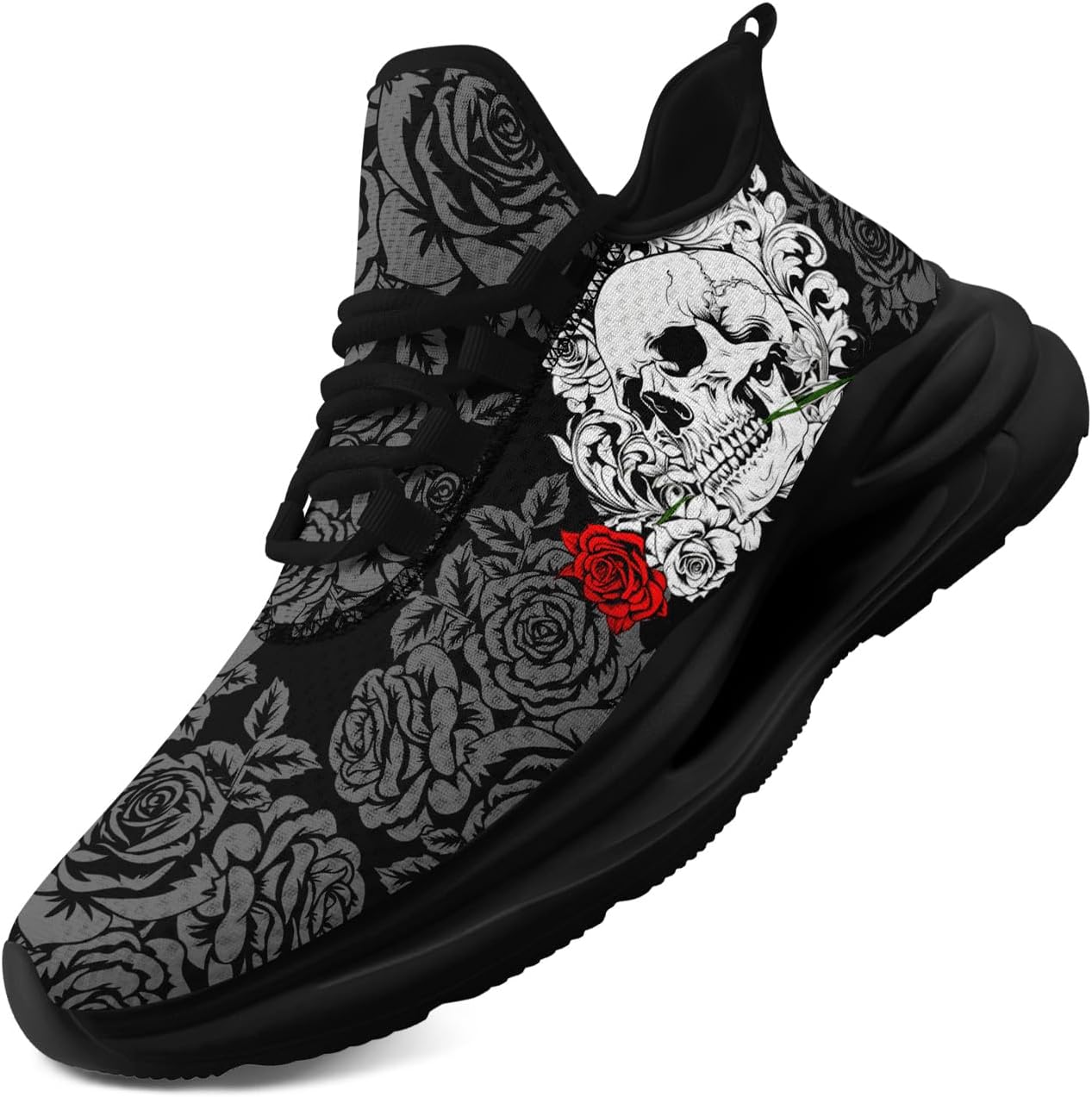 Coolcustomize Men's Gothic Running Shoes Skull Punk Cool Sneakers Women ...