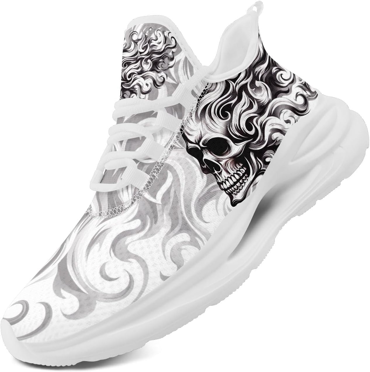 Coolcustomize Men's Gothic Running Shoes Skull Punk Cool Sneakers Women ...