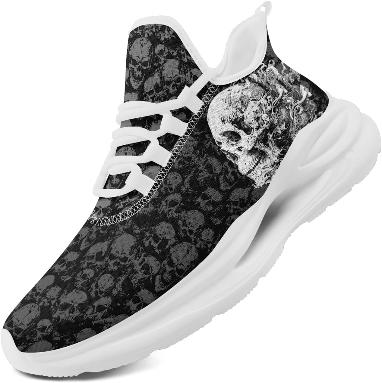 Coolcustomize Men's Gothic Running Shoes Skull Punk Cool Sneakers Women ...