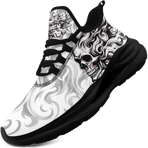 Coolcustomize Men's Gothic Running Shoes Skull Punk Cool Sneakers Women ...