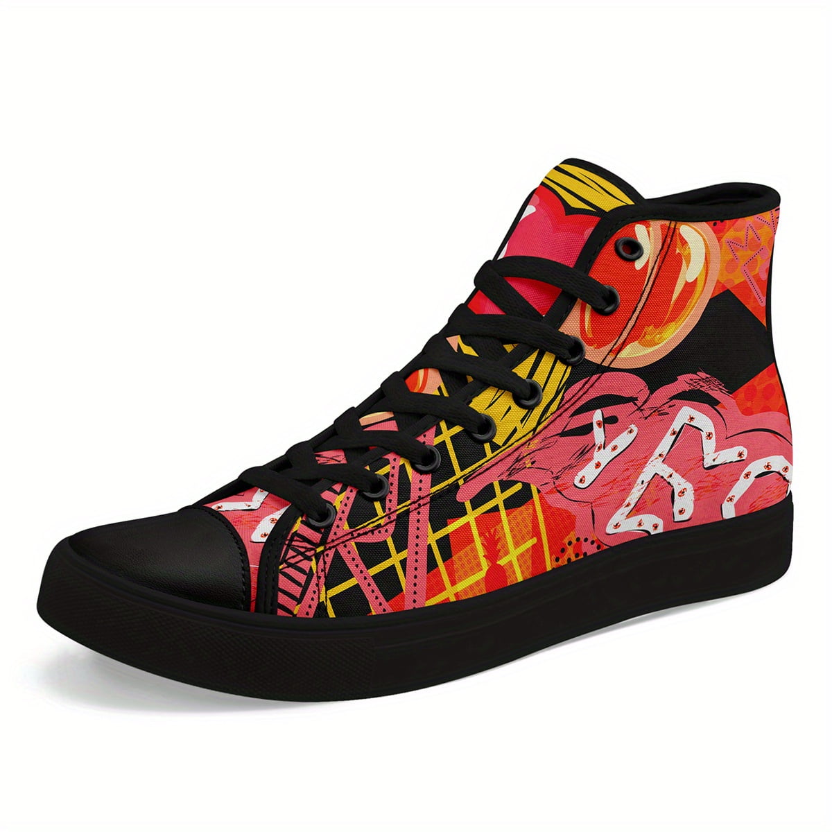 Coolcustomize Men's Graffiti High-Top Sneakers - Urban Hip-Hop Street ...