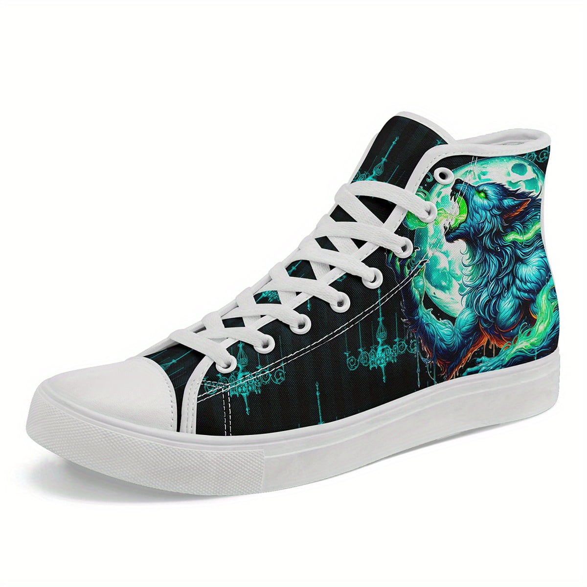 Coolcustomize Men's Halloween Werewolf Graphic High-top Sneakers - Plus ...
