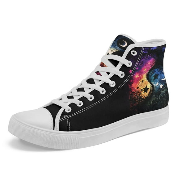 Coolcustomize Men's High-Top Sneakers with Chinese Yin-Yang Inspired ...