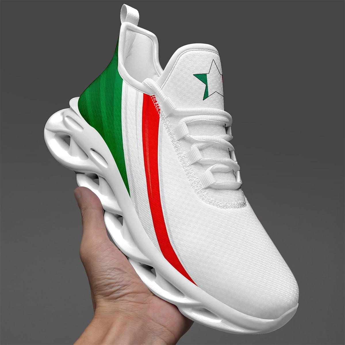 Coolcustomize Men's Italy Flag Chunky Sneakers - Italian National ...