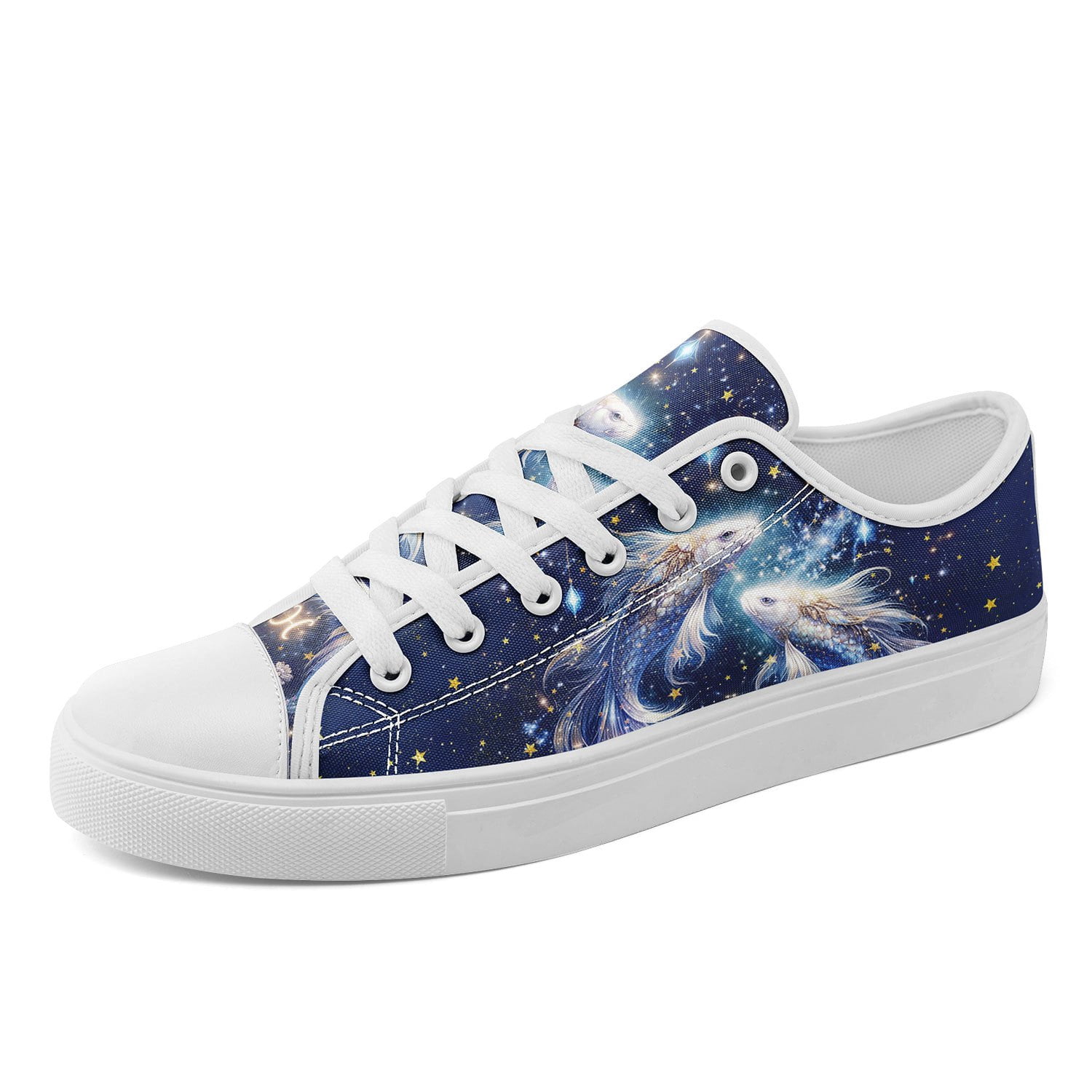 Coolcustomize Men's Plus Size Casual Sneakers with Airy Romantic Pisces ...