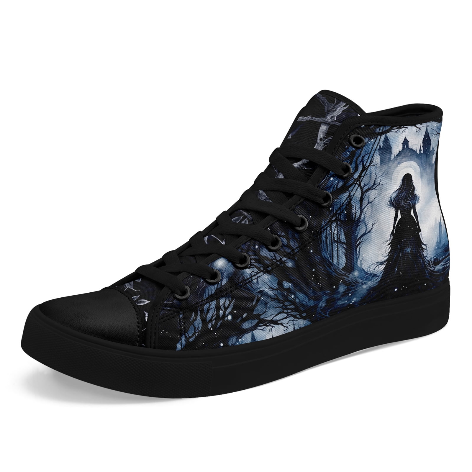 Coolcustomize Men's Plus Size Gothic High-Top Sneakers - Dark Fantasy ...