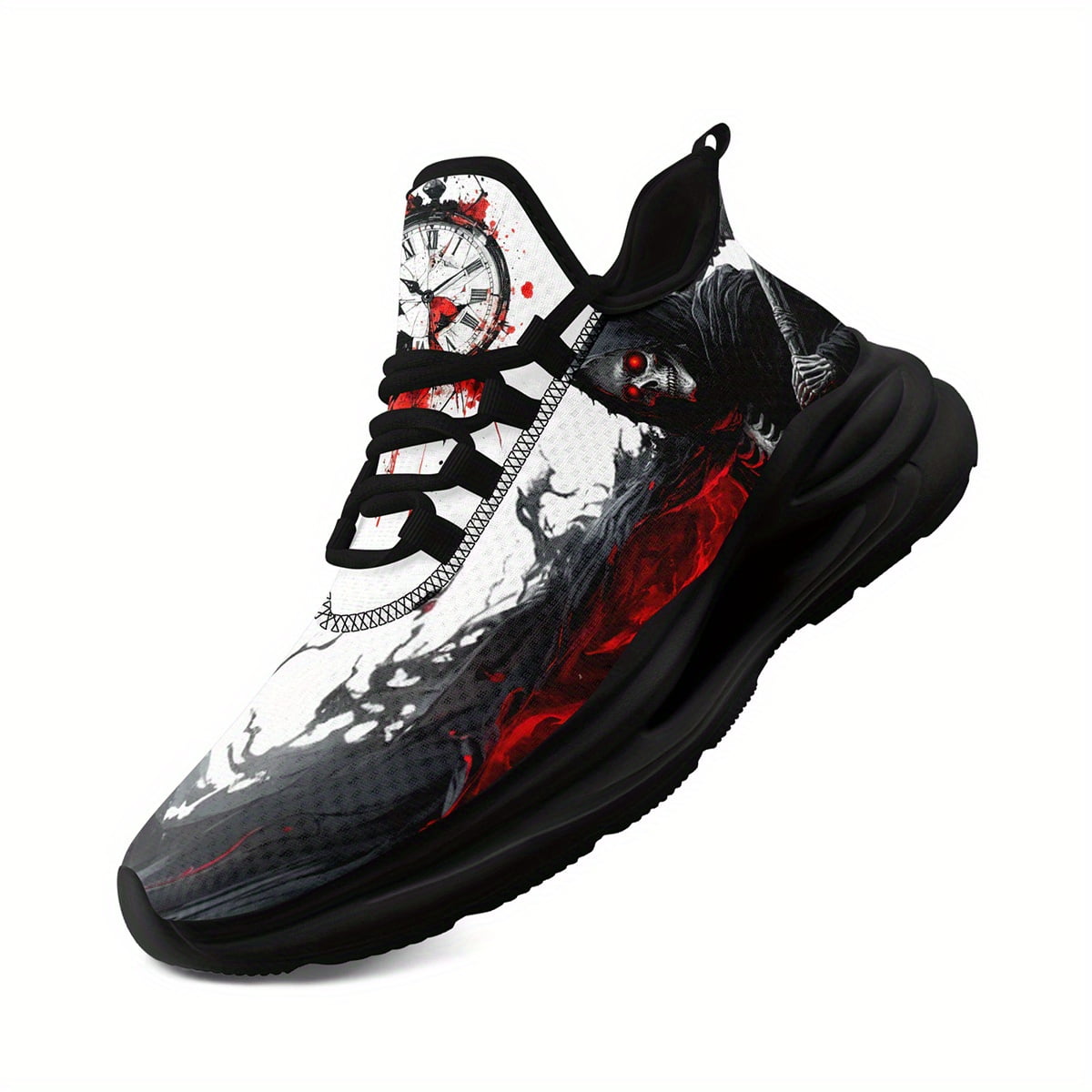 Coolcustomize Men's Plus Size Gothic Sneakers - Lightweight Breathable ...