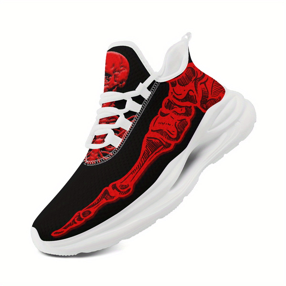 Coolcustomize Men's Plus Size Gothic Sneakers - Sneakers with Cushioned ...