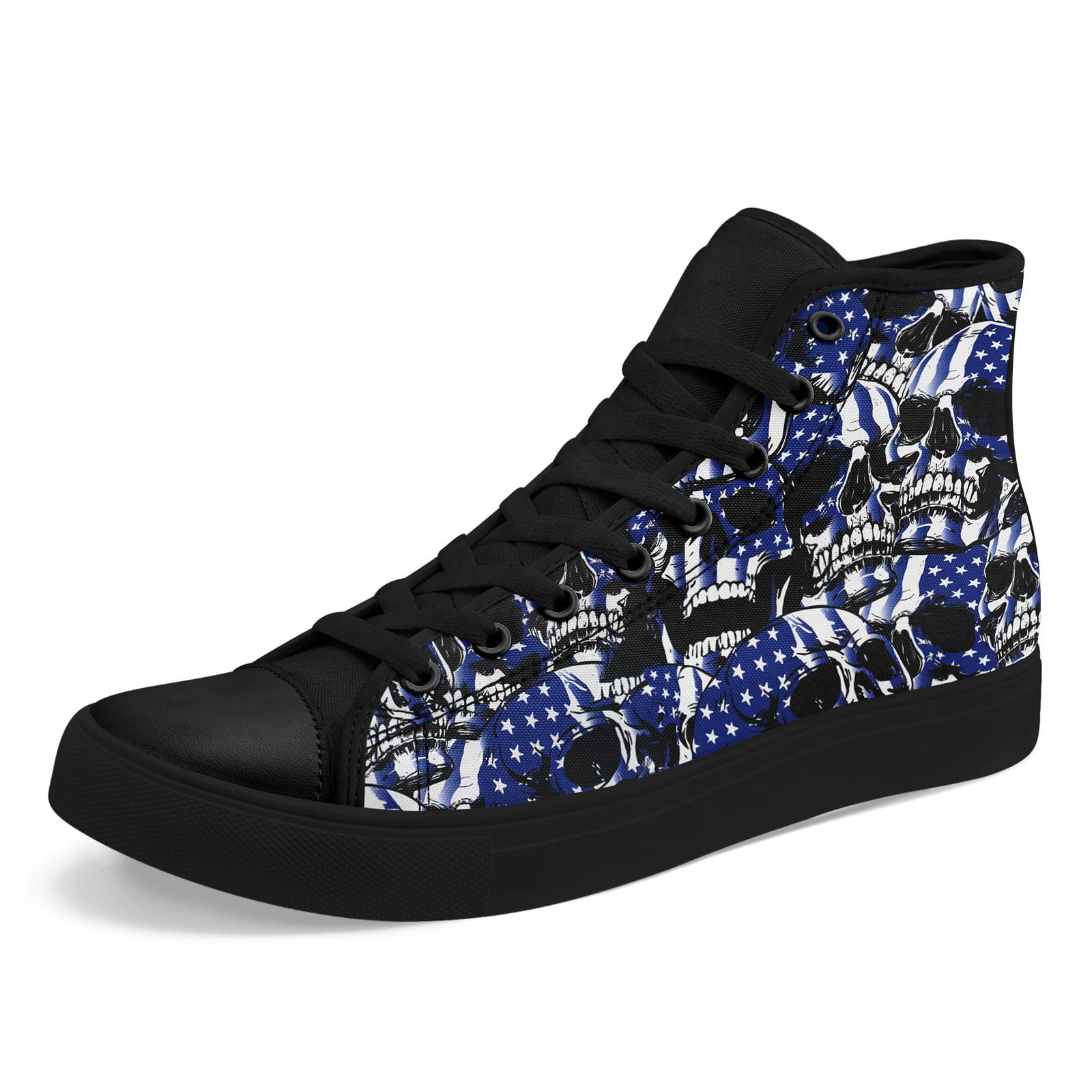 Coolcustomize Men's Plus Size Stars & Stripes Skull Print Street Casual ...
