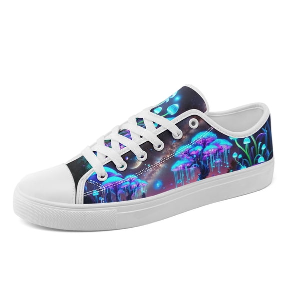 Coolcustomize Men's Plus Size Stylish Glowing Mushroom Pattern Lace-Up ...