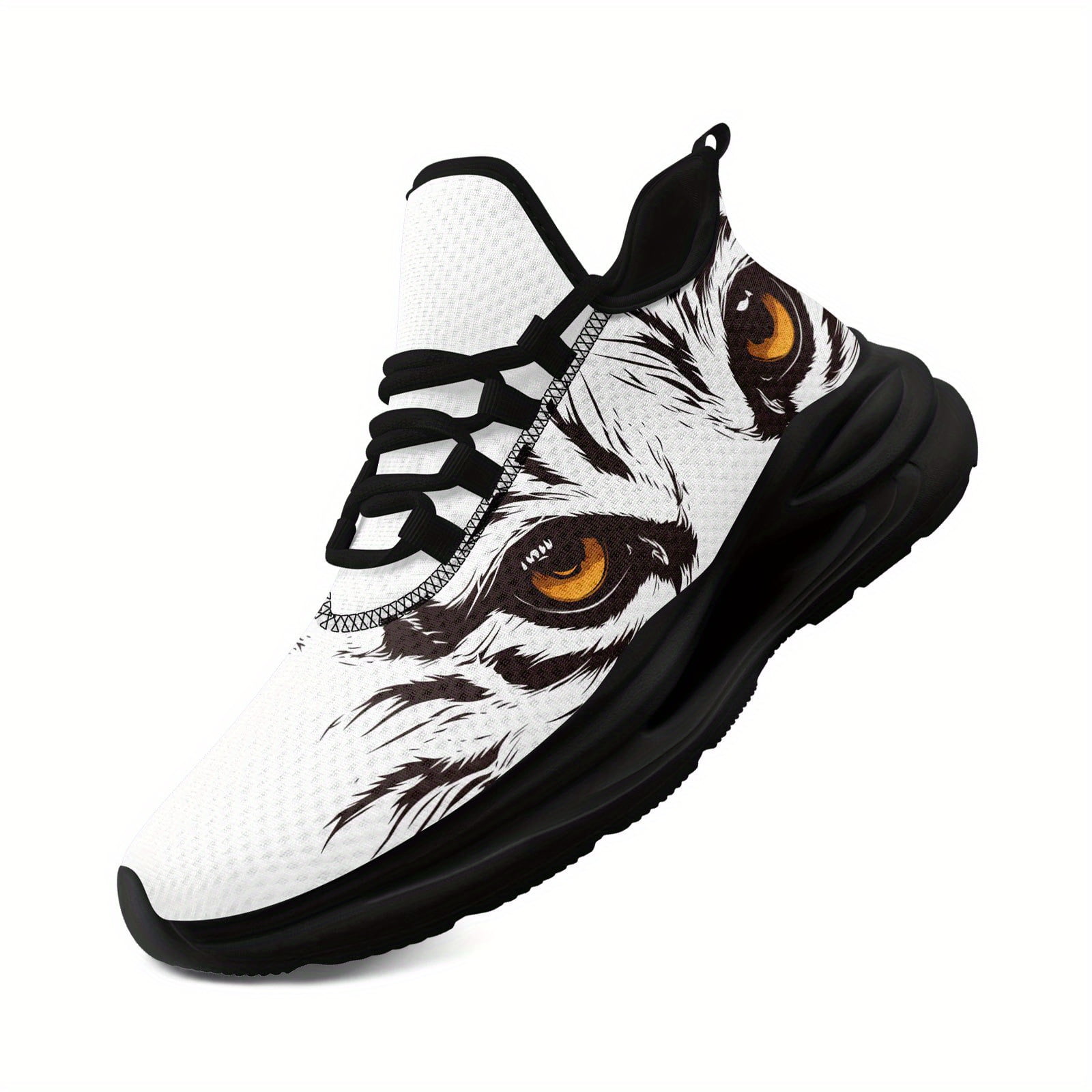 Coolcustomize Men's Plus Size Wild Tiger Print Casual Sneakers ...