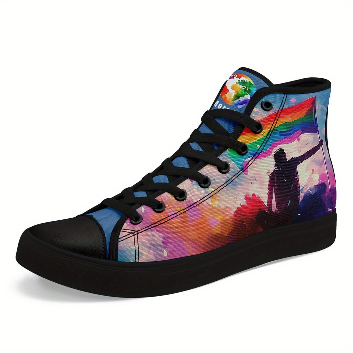 Coolcustomize Men's Pride Month High-Top Love Sneakers, LGBT Rainbow ...
