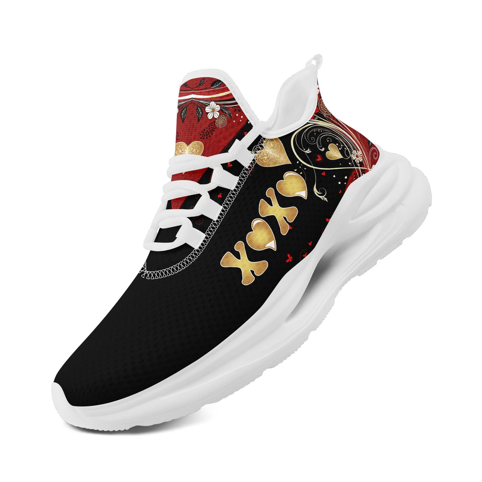 Coolcustomize Men's Red & Golden "X&X" Heart & X-Logo Breathable ...