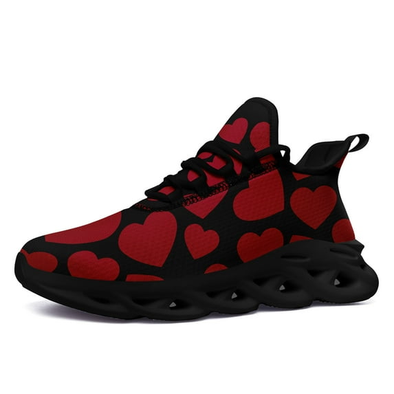 Coolcustomize Men's Red Heart Sneakers for Couple/Valentine's Day ...