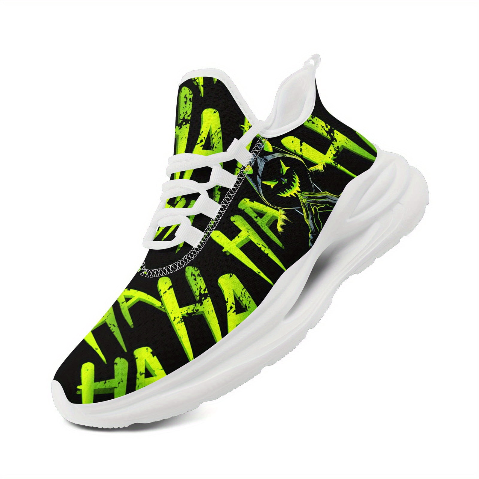 Coolcustomize Men's Running Shoes Featuring a Green "Haha" Word and ...