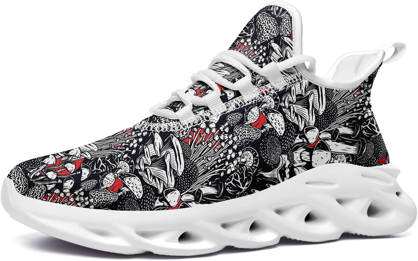 Coolcustomize Men's Skull Gothic Running Shoes Lightweight Breathable ...
