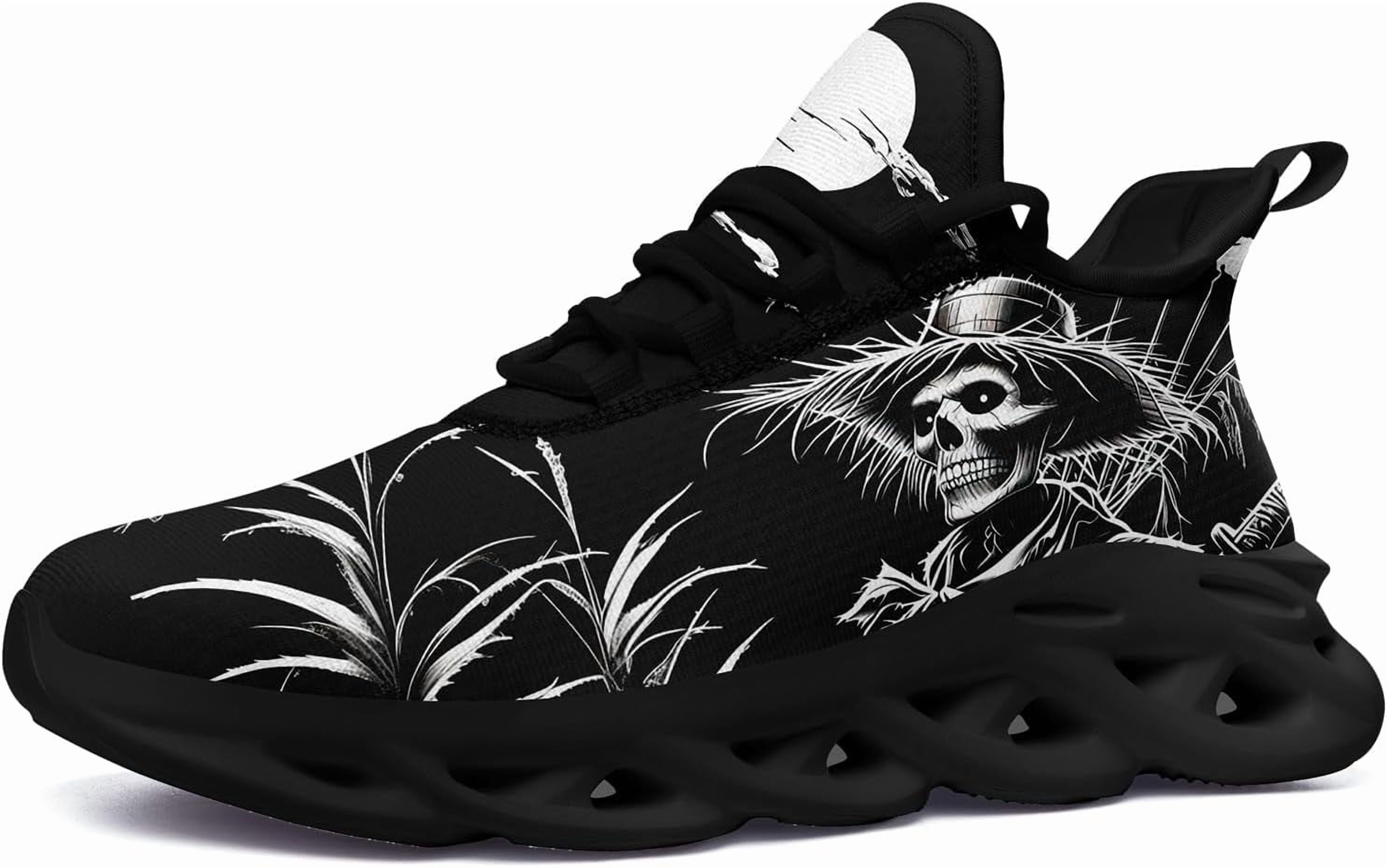 Coolcustomize Men's Skull Gothic Running Shoes Lightweight Breathable ...