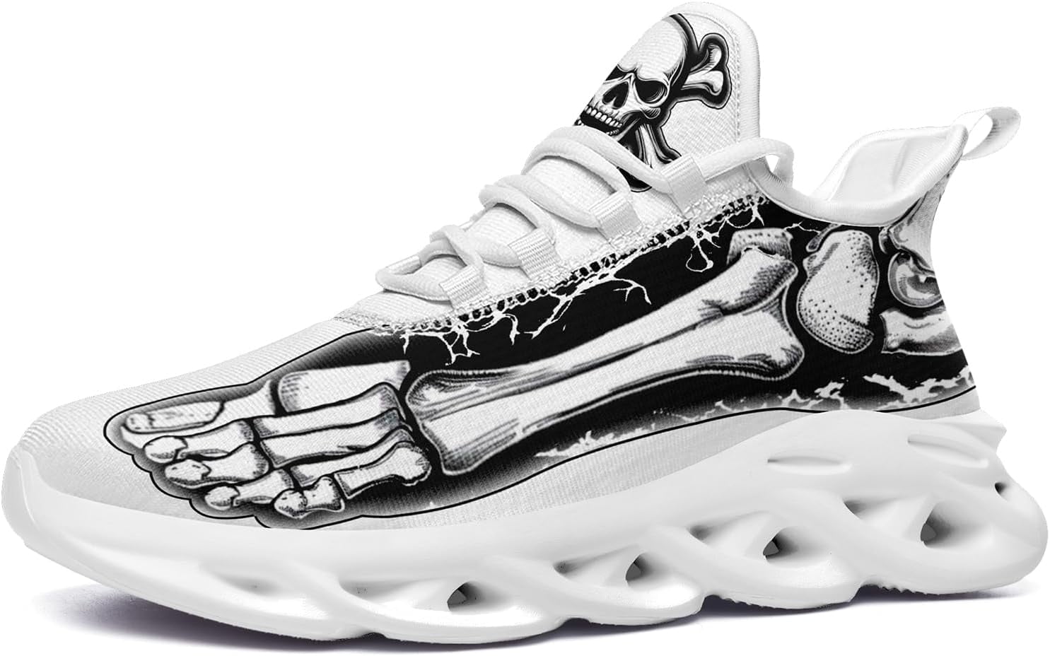 Coolcustomize Men's Skull Gothic Running Shoes Lightweight Breathable ...