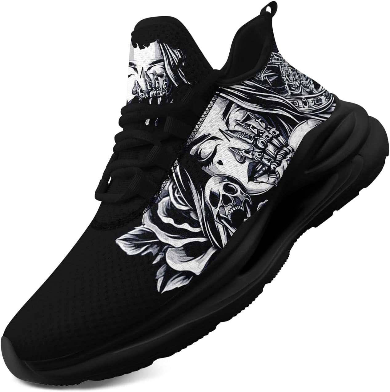 Coolcustomize Men's Skull Running Shoes Lightweight Breathable Cushion ...
