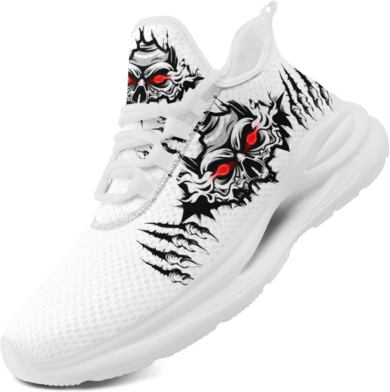 Coolcustomize Men's Skull Running Shoes Lightweight Breathable Cushion ...