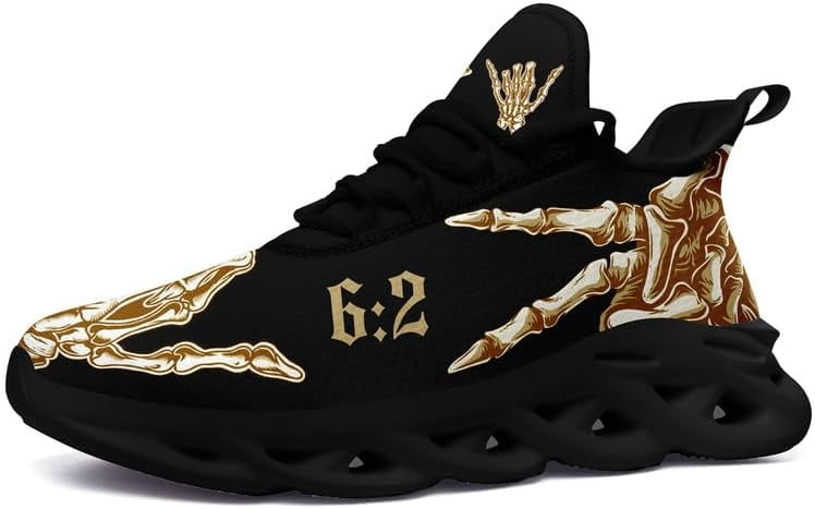 Coolcustomize Men's Skull Running Shoes Lightweight Cushion Sports ...