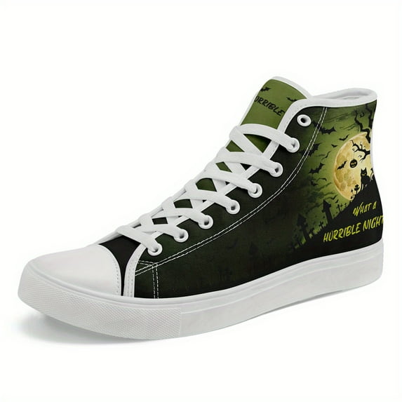Coolcustomize Men's Spooky Halloween-themed High-top Sneakers - Stylish ...