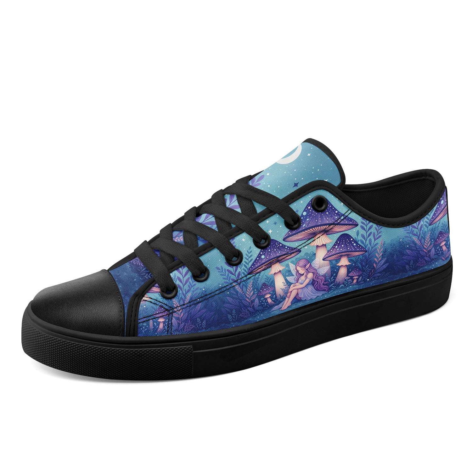 Coolcustomize Men's Whimsical Blue Mushroom Pattern Sneakers ...