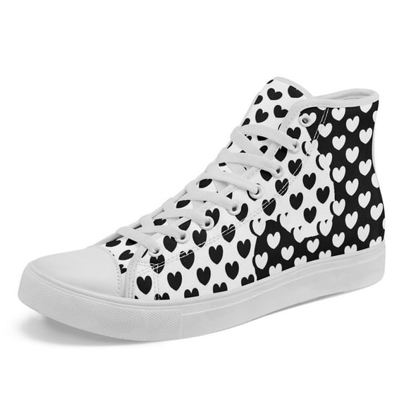 Coolcustomize Men's & Women's Gothic Heart & Black/White Heart Print ...