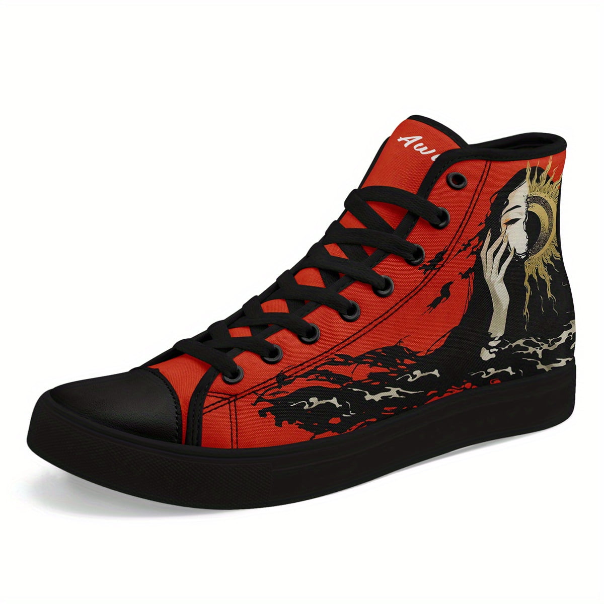 Coolcustomize Mens Gothic Skull High-Top Sneakers, Punk Streetwear ...