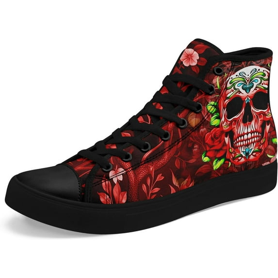 Coolcustomize Mens High Top Sneakers Lace-Up Gothic Designed Casual ...