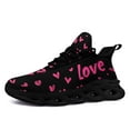 Coolcustomize Mens Valentine's Day Pink Heart & Love Lettering Sneakers ...